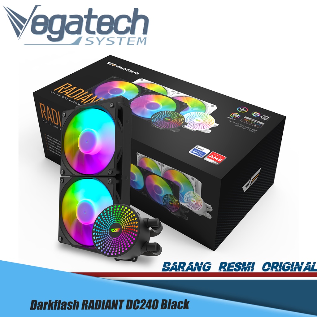 Jual DarkFlash Radiant DC240 / DC 240 ARGB 240mm AIO Liquid Cooler ...