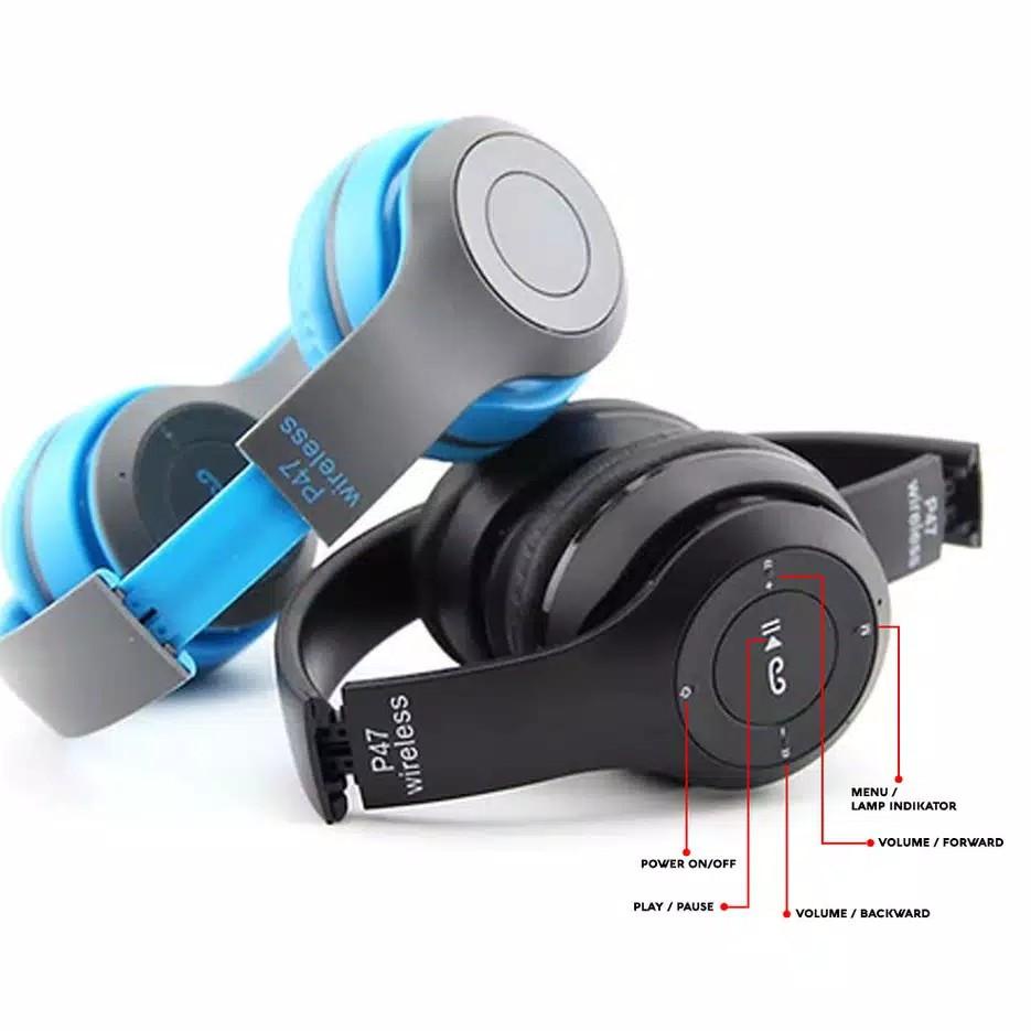 Jual Big Promo Headphone - Headset Bluetooth P47 Stereo 4.1+EDR | Shopee Indonesia