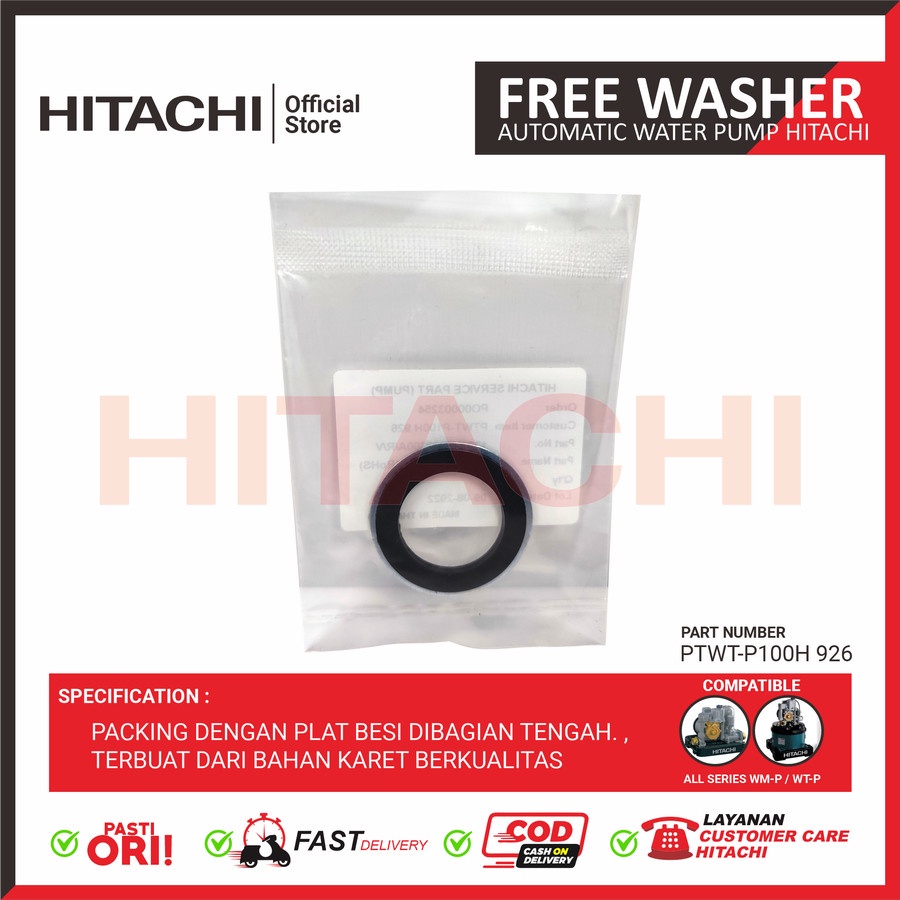 Jual Seal Pompa air Hitachi FREE WASHER/ PACKING PLATE / Oring | Shopee ...