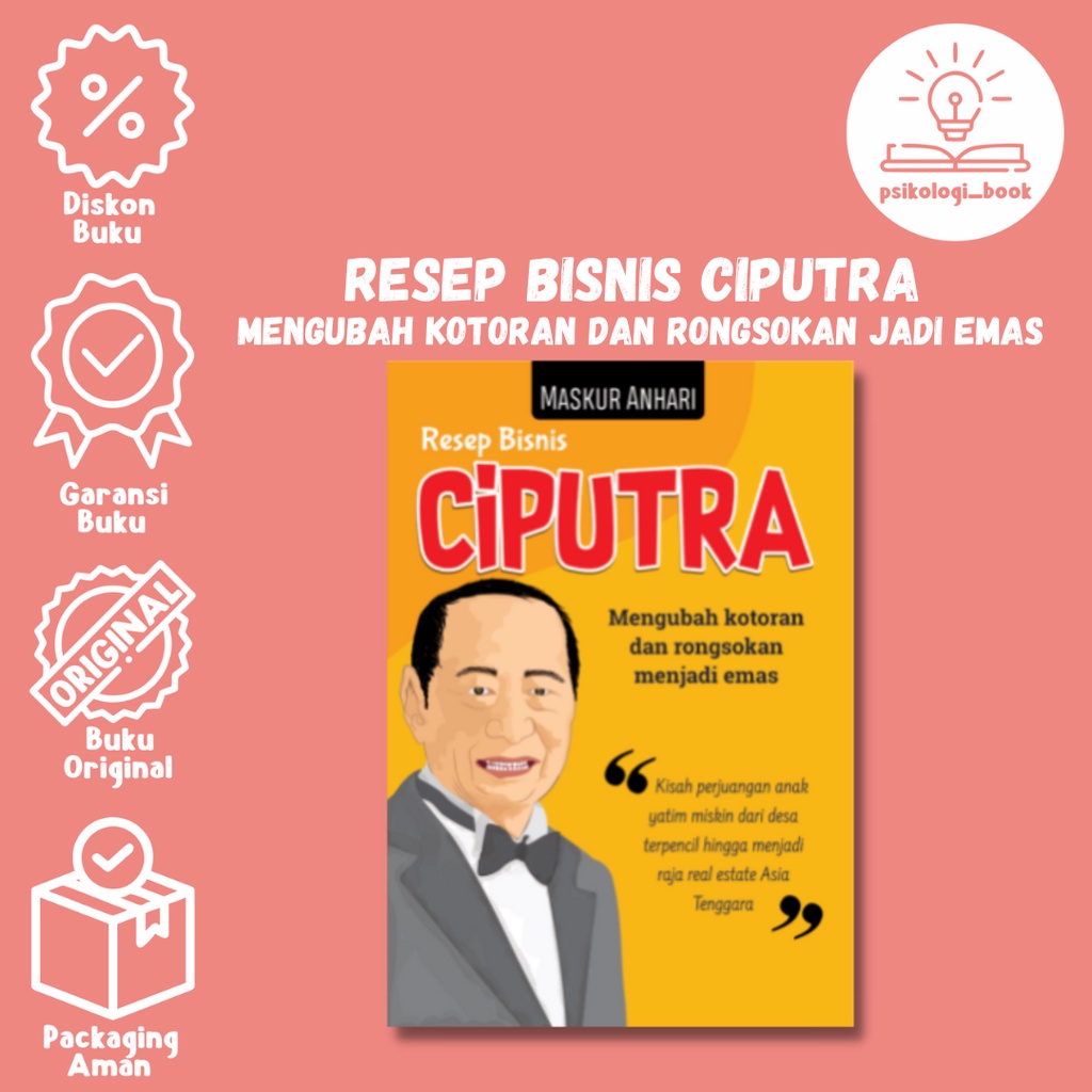 Jual Buku RESEP BISNIS CIPUTRA Mengubah Kotoran dan Rongsokan Menjadi ...