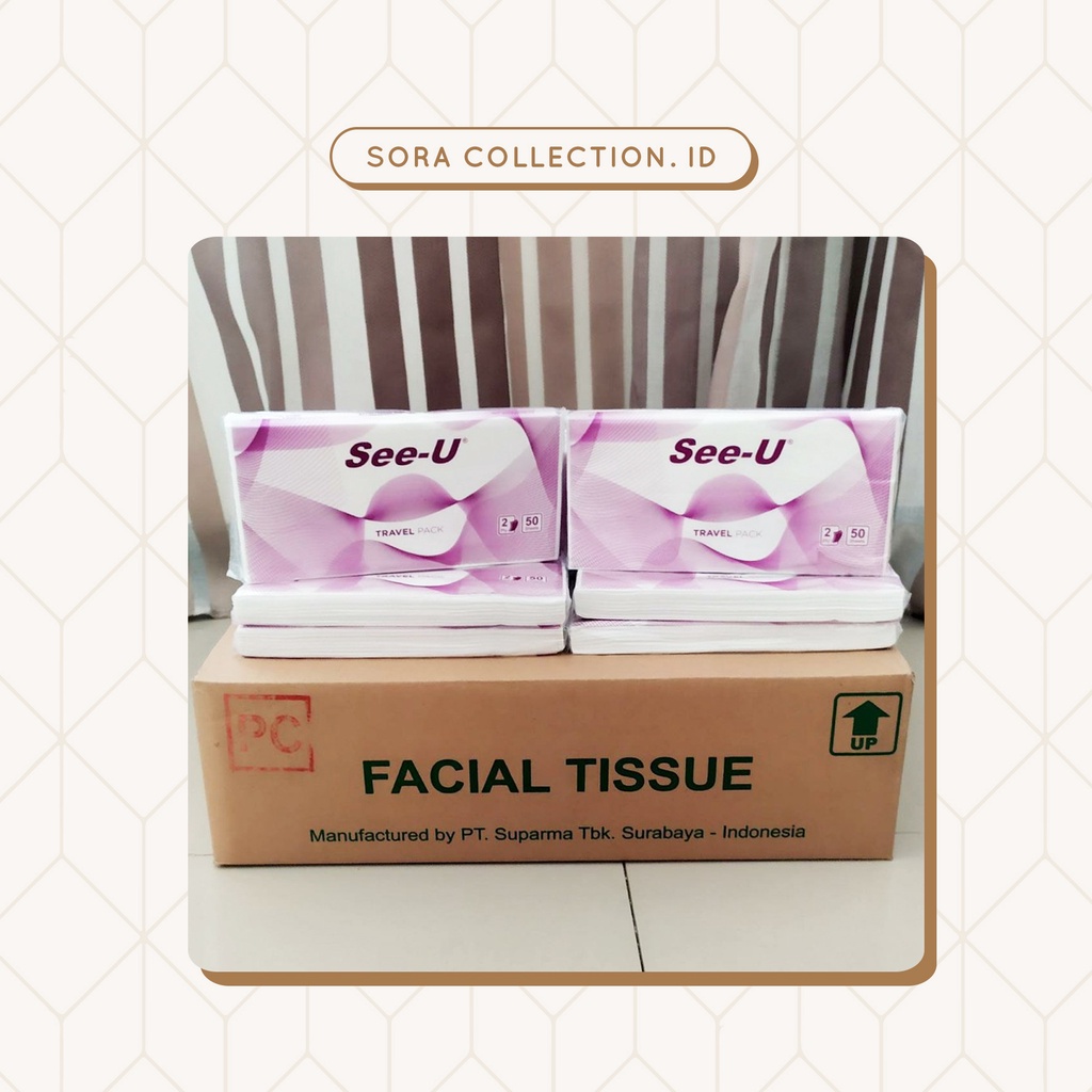 Jual Tissue See U Travel Pack / Facial Tissue / Tisu Wajah 1 Dus Isi 40 ...