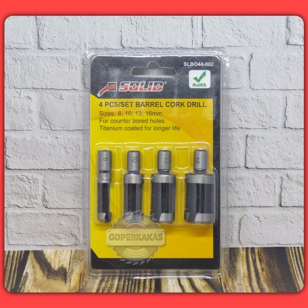 Jual SOLID BARREL CORK DRILL SET MATA BOR DOWEL PELUBANG KAYU MESIN BOR ...