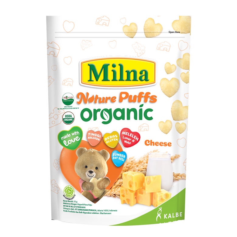 Jual MILNA NATURE PUFFS ORGANIC CHEESE | Shopee Indonesia