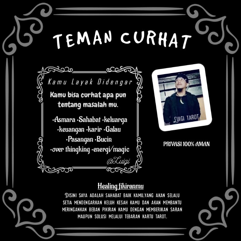 Jual TEMAN CURHAT , HEALING PIKIRANMU (READER TAROT) | Shopee Indonesia