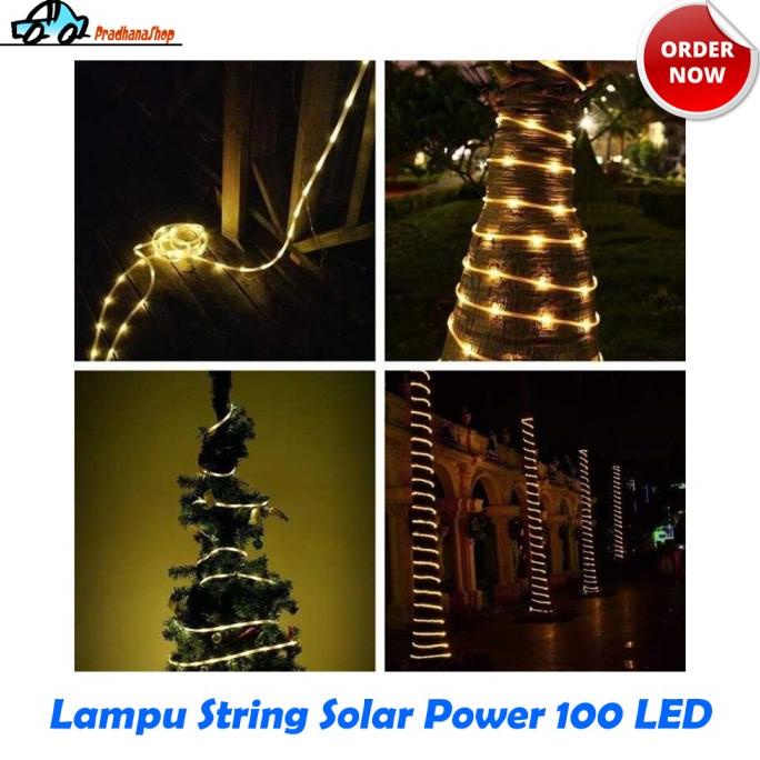 Jual Lampu Hias Cafe Kelap Kelip Tujuh Belasan Natal Solar 100 Led 12m Shopee Indonesia 