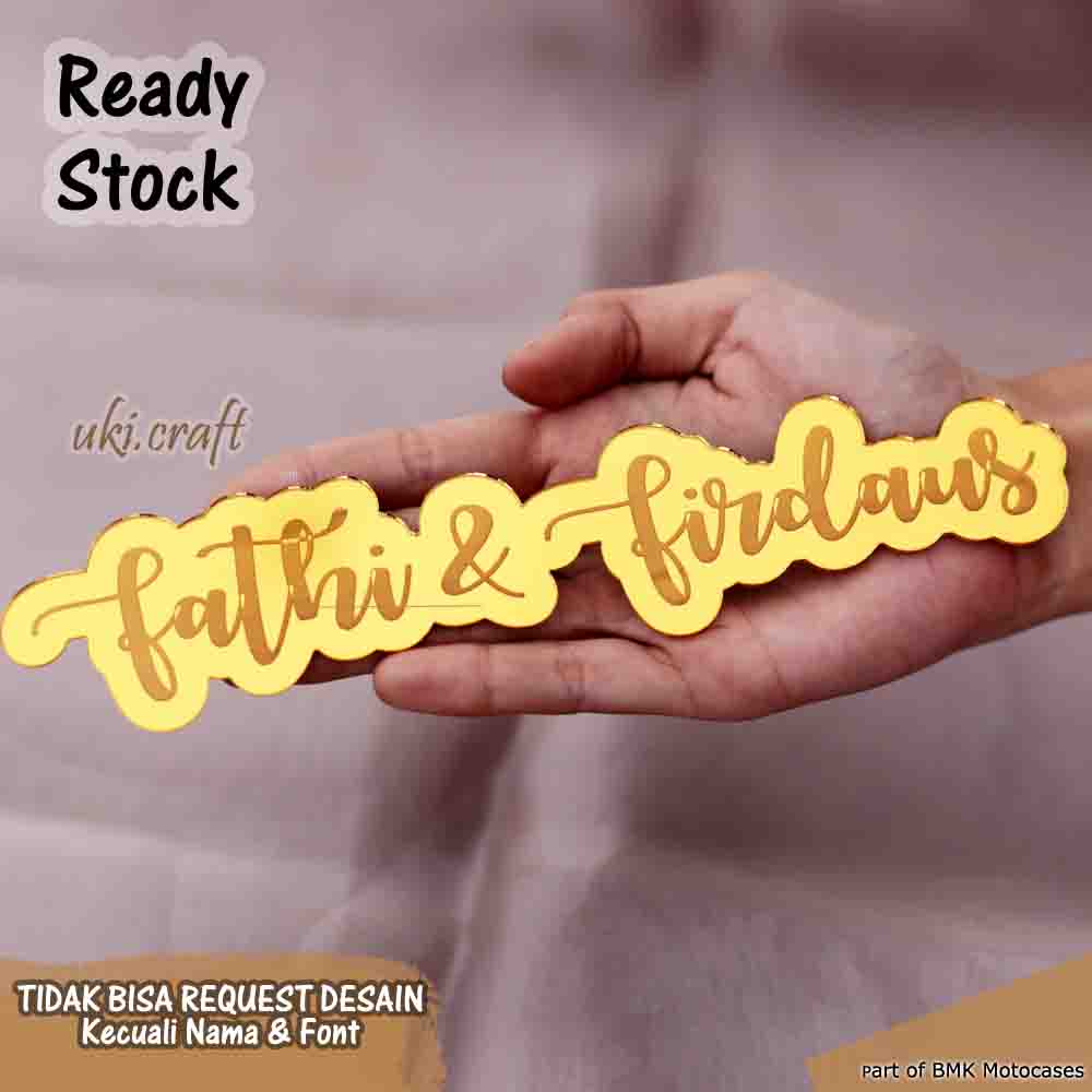 Jual Cutting Grafir Nama Akrilik Custom Dekorasi Hiasan Mahar Laser ...