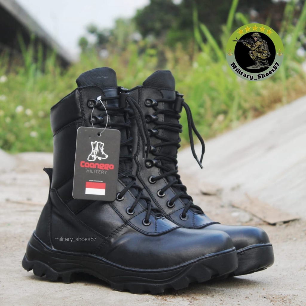 Jual sepatu pdl tni ad 100% kulit asli jatah pembagian original caanggo ...