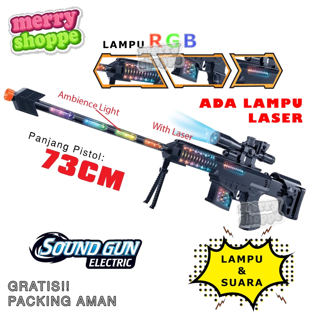 Jual Mainan Pistol Senapan Dengan Suara dan Lampu RGB | Shopee Indonesia