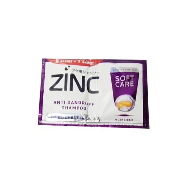 Jual ZINC Shampoo 1 Sachet Anti Dandruff & Rambut Rontok Shampo 10 ML ...