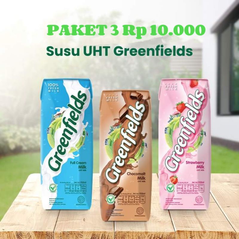 Jual 0Susu Greenfields UHT 125 ml Full Cream Coklat Strawberry Milk ...
