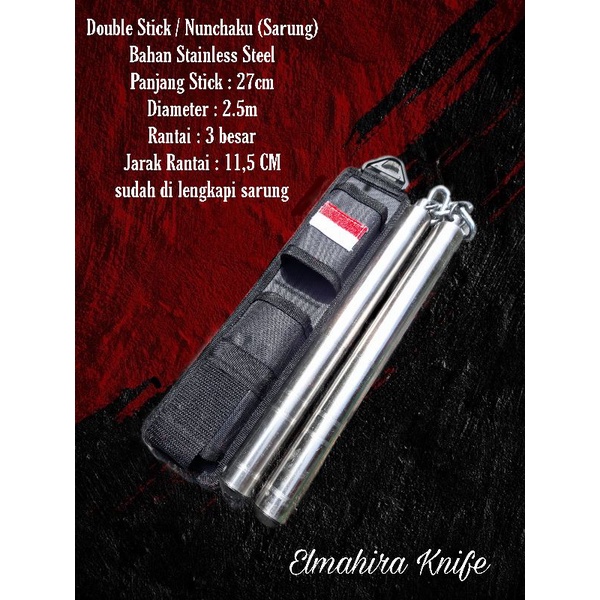 Jual Double stick - nunchaku handle besi - bela diri nunchaku besi ...