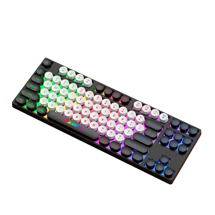 Jual JERTECH Keyboard Mini Kabel Usb DK-600A Multimedia Retro Punk ...