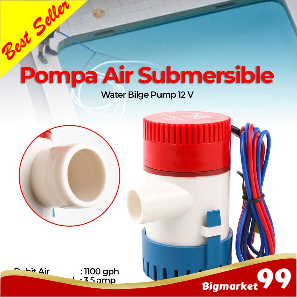 Jual Mesin Pompa Air Mini Submersible Water Bilge Pump 1100 gph 12 V ...