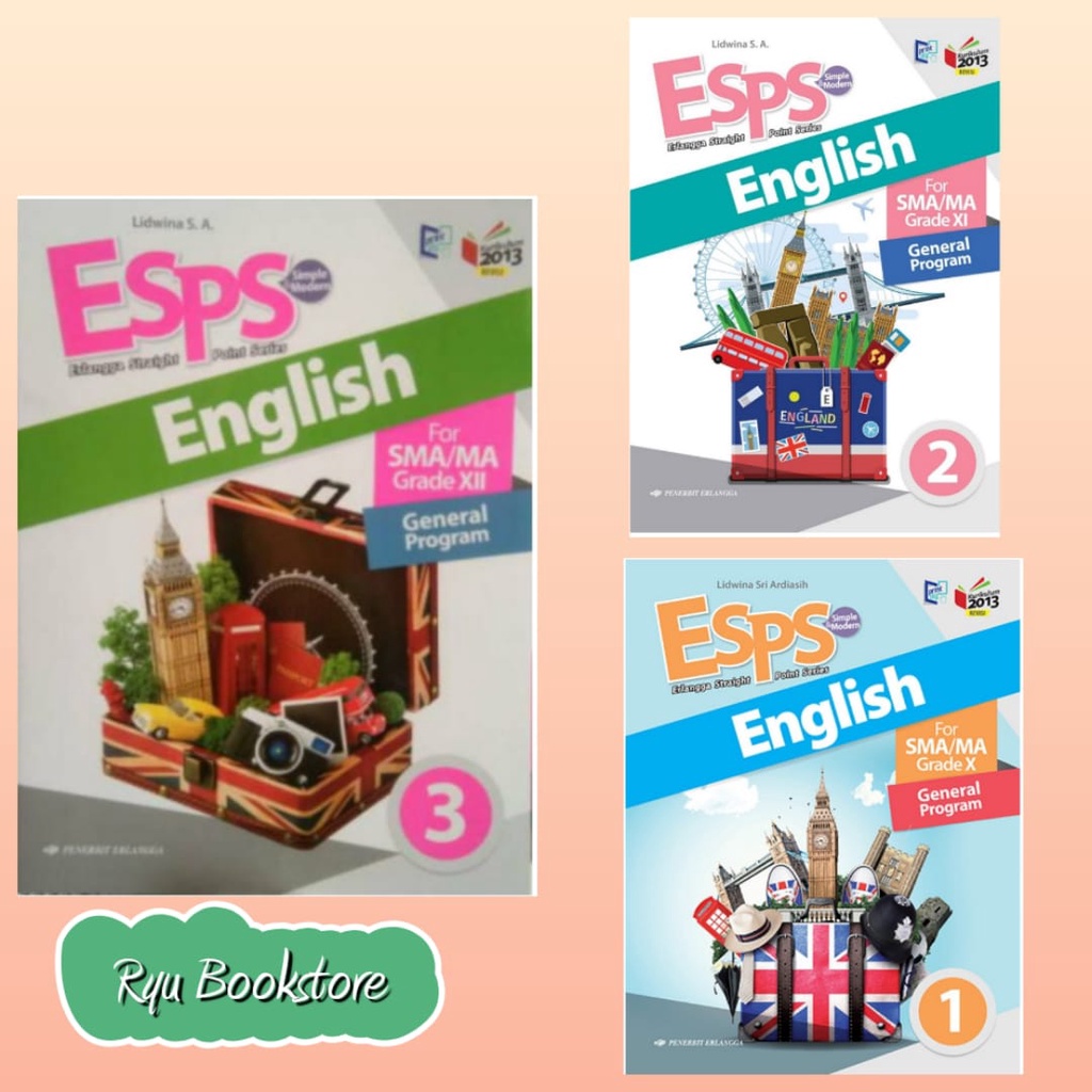 Jual Buku Esps Bahasa Inggris Wajib Kelas 10 11 12 SMA K13N Erlangga | Shopee Indonesia