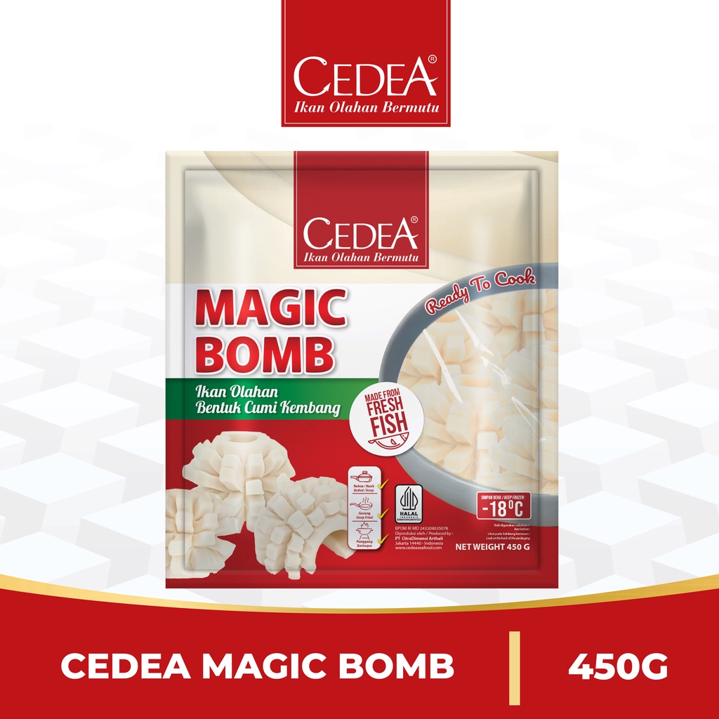 Jual CEDEA MAGIC BOMB [450g]/ Ikan Olahan Bentuk Cumi Kembang | Shopee ...
