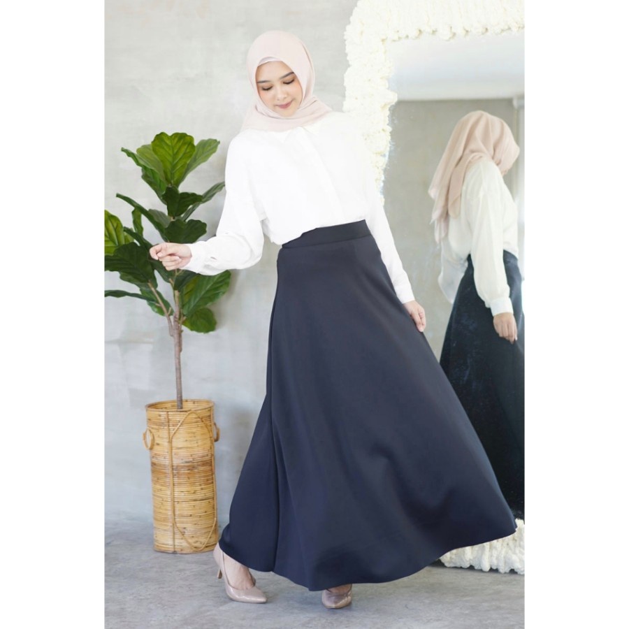 Jual Rok Payung Jodda A Line Scuba Panjang // Rok Muslim // Rok Murah ...