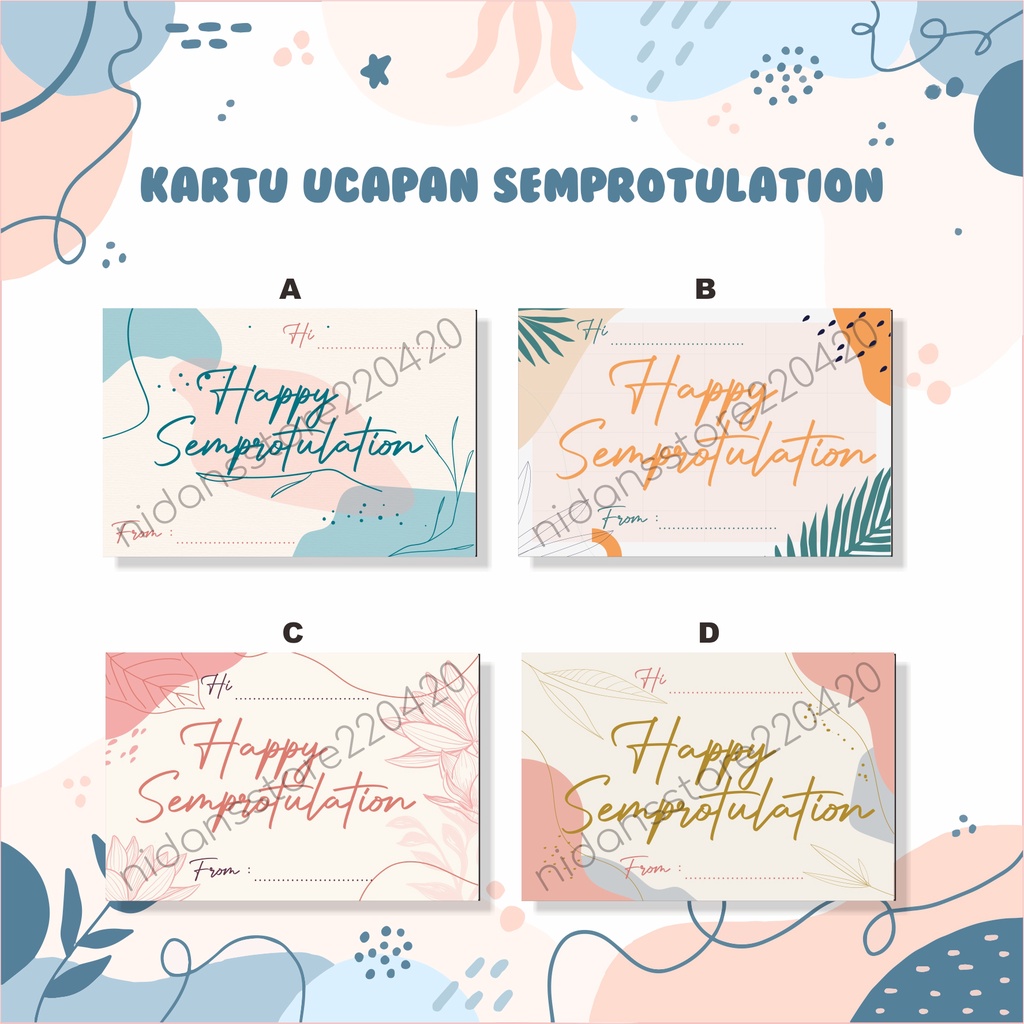 Jual KARTU UCAPAN SEMPROTULATION - KARTU UCAPAN SEMPRO - SEMINAR ...