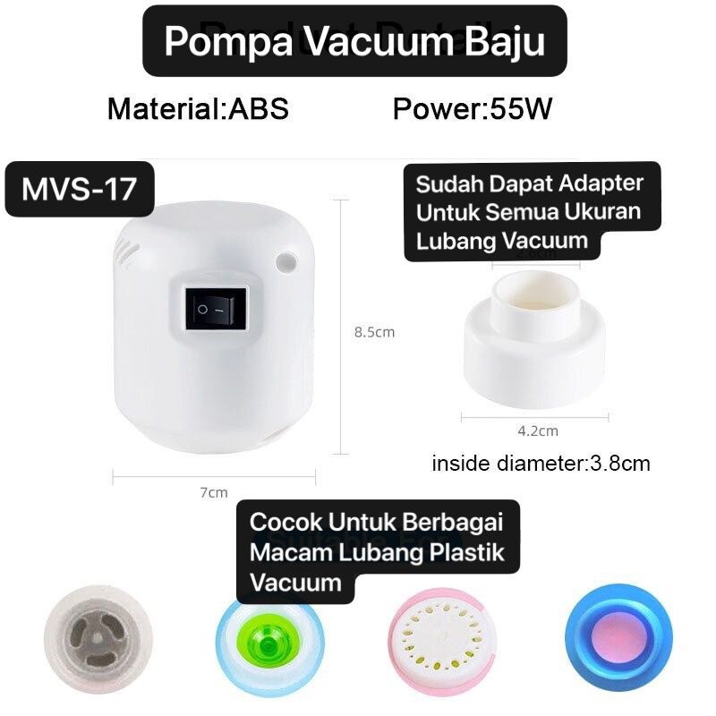 Jual MVS-17 Mesin Alat Pompa Vakum Baju Design Mini Portabel Colokan ...