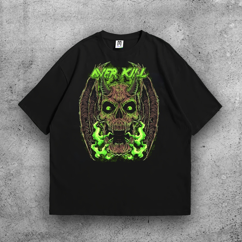 Jual Kaos Oversize Band OVER KILL Pria Wanita Cotton Combad 24s Tanpa ...