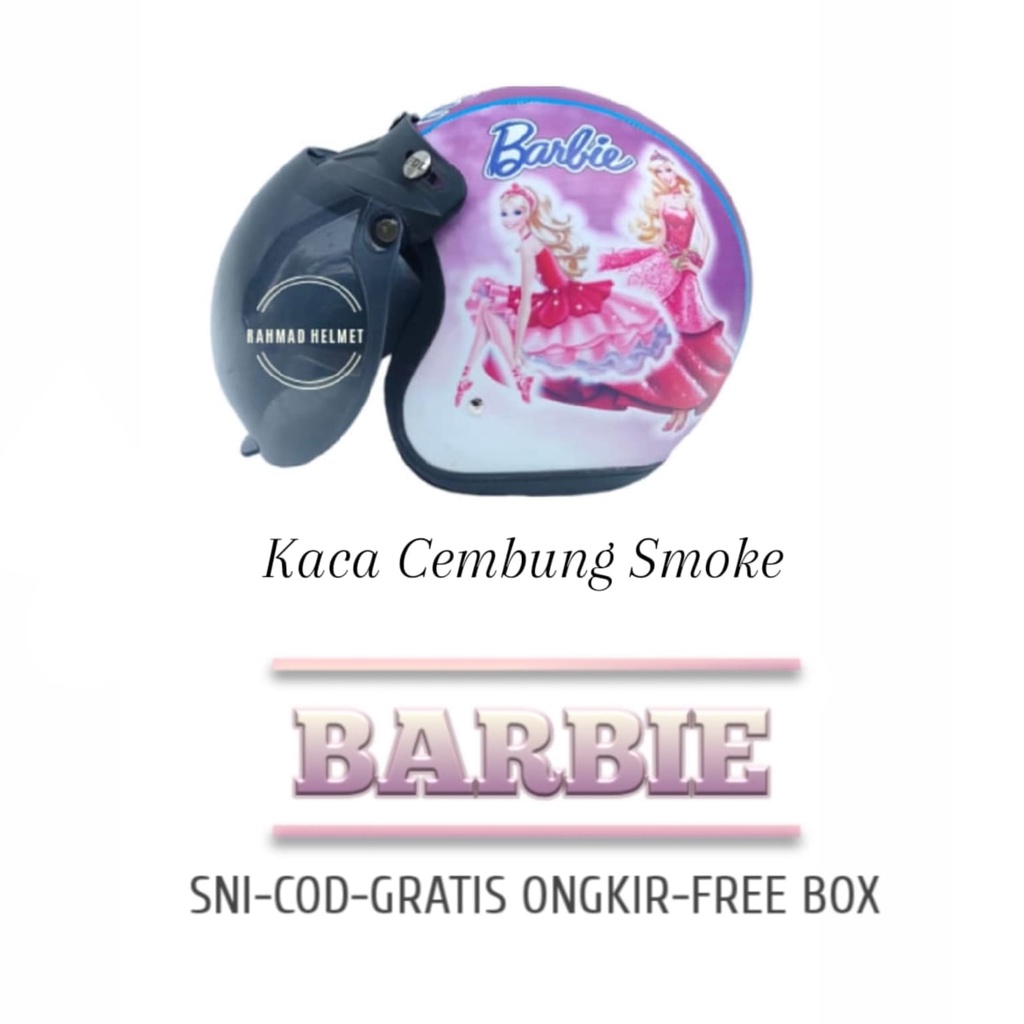 Jual HELM BOGO ANAK RETRO MOTIF BARBIE UNTUK ANAK USIA 2-6 TAHUN MURAH ...