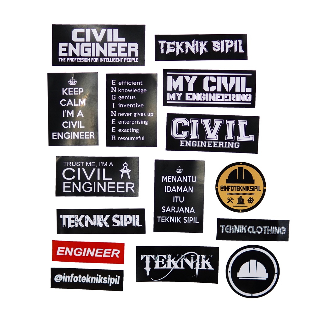 Jual Paket Stiker Teknik Sipil Civil Engineering | Shopee Indonesia