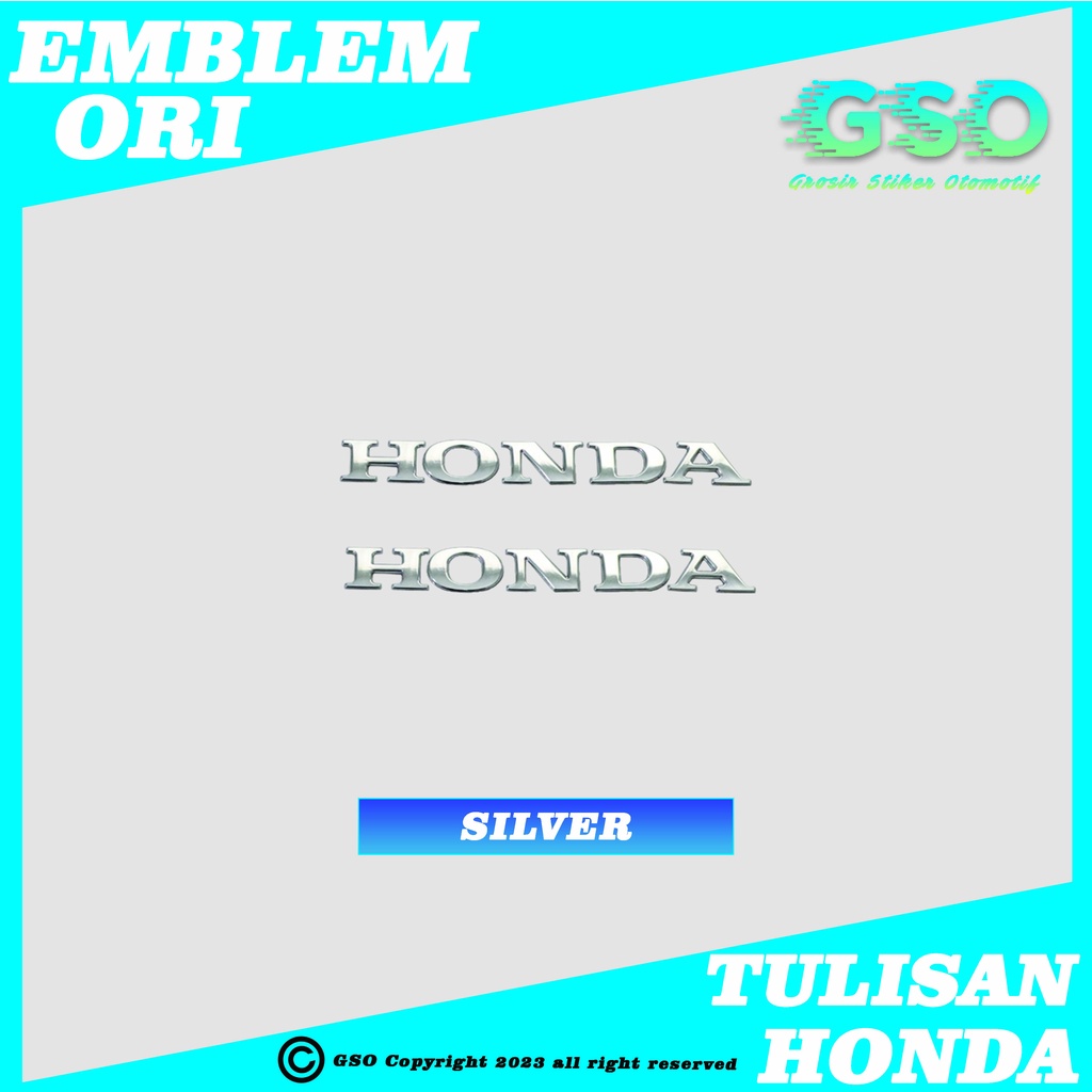 Jual EMBLEM BADGE TULISAN HONDA ORI / STICKER STIKER EMBLEM TULISAN HONDA ORI KANAN KIRI ...