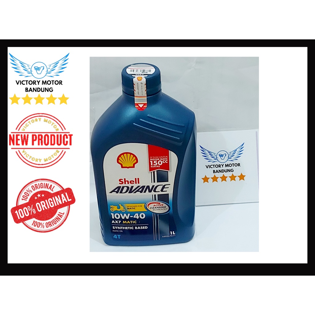 Jual Oli Mesin Motor Shell Advance AX7 Matic 1000 ml SAE 10W-40 Original Asli 1L | Shopee Indonesia