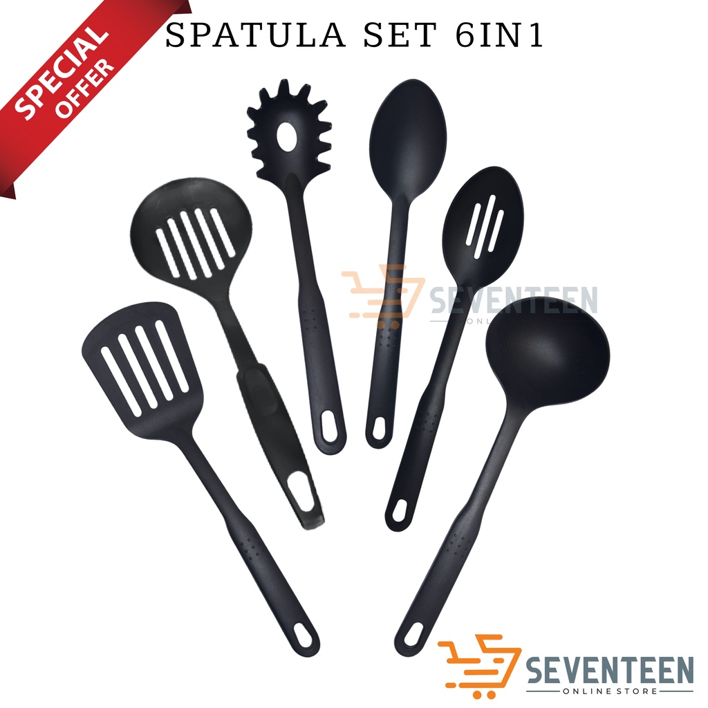 Jual SEVENTEEN SODET SPATULA SET 6PCS CENTONG KUAH SARINGAN MASAK SUTIL ...