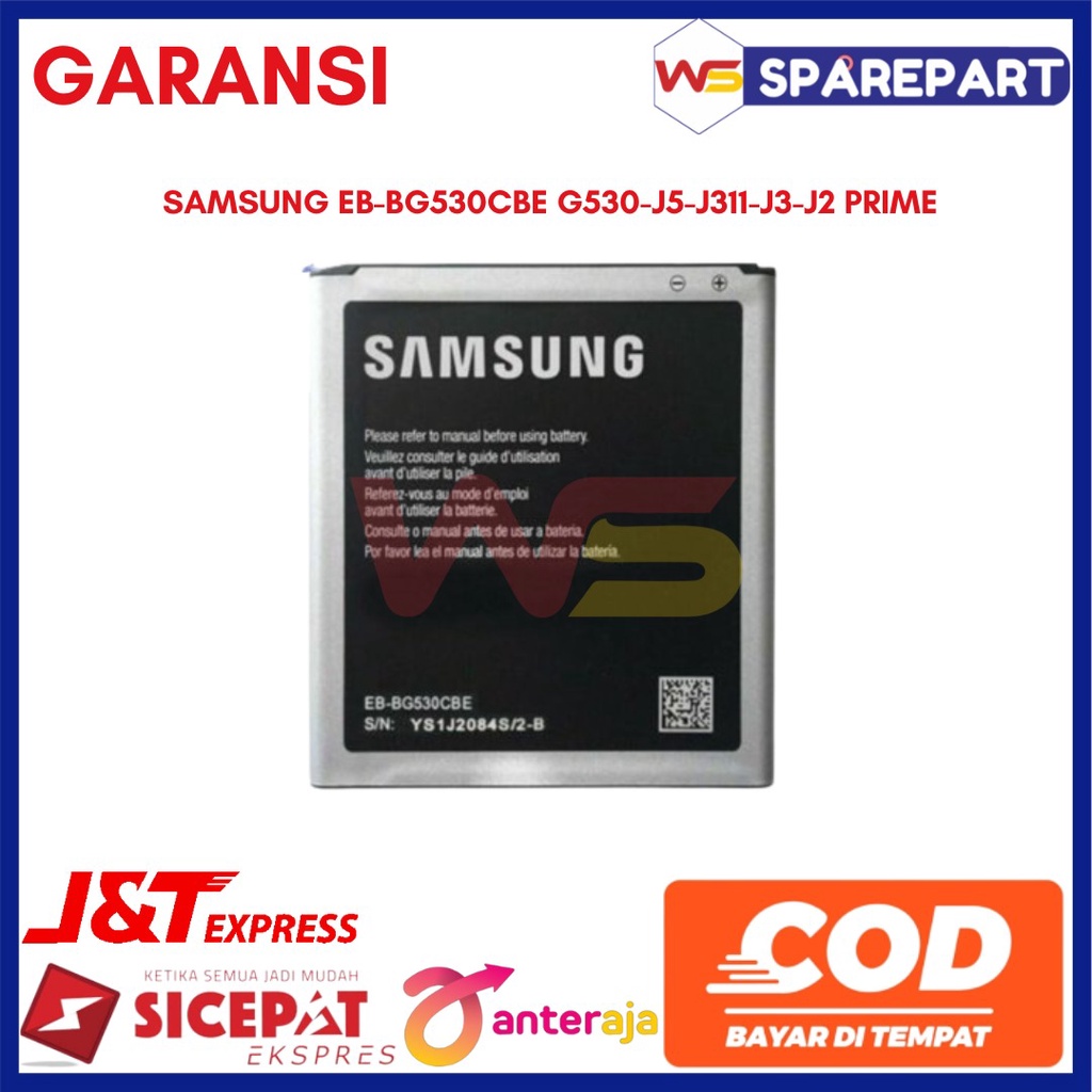 Jual BATERAI SAMSUNG EB-BG530CBE G530 / J5 / J311 / J3 / J2 PRIME - ORIGINAL NEW | Shopee Indonesia