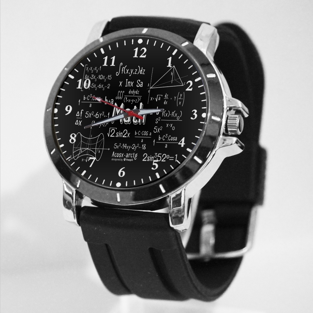 Jual Jam Tangan Custom Rumus Math Matematika Termurah (Bisa Custom ...