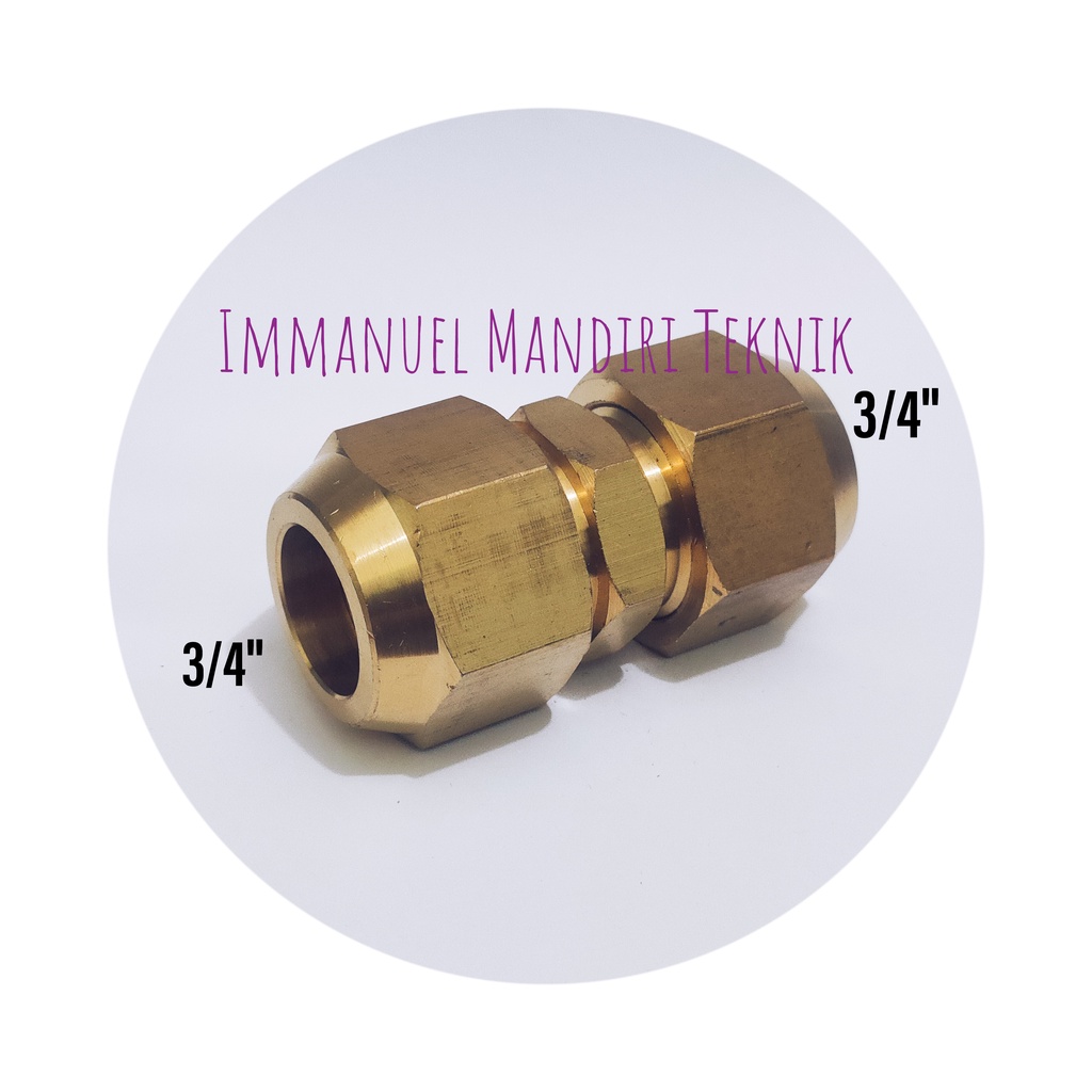 Jual Double Nepel AC 3/4 / Pipa Tembaga 3/4 Flaring / Nepel AC 3/4 | Shopee Indonesia