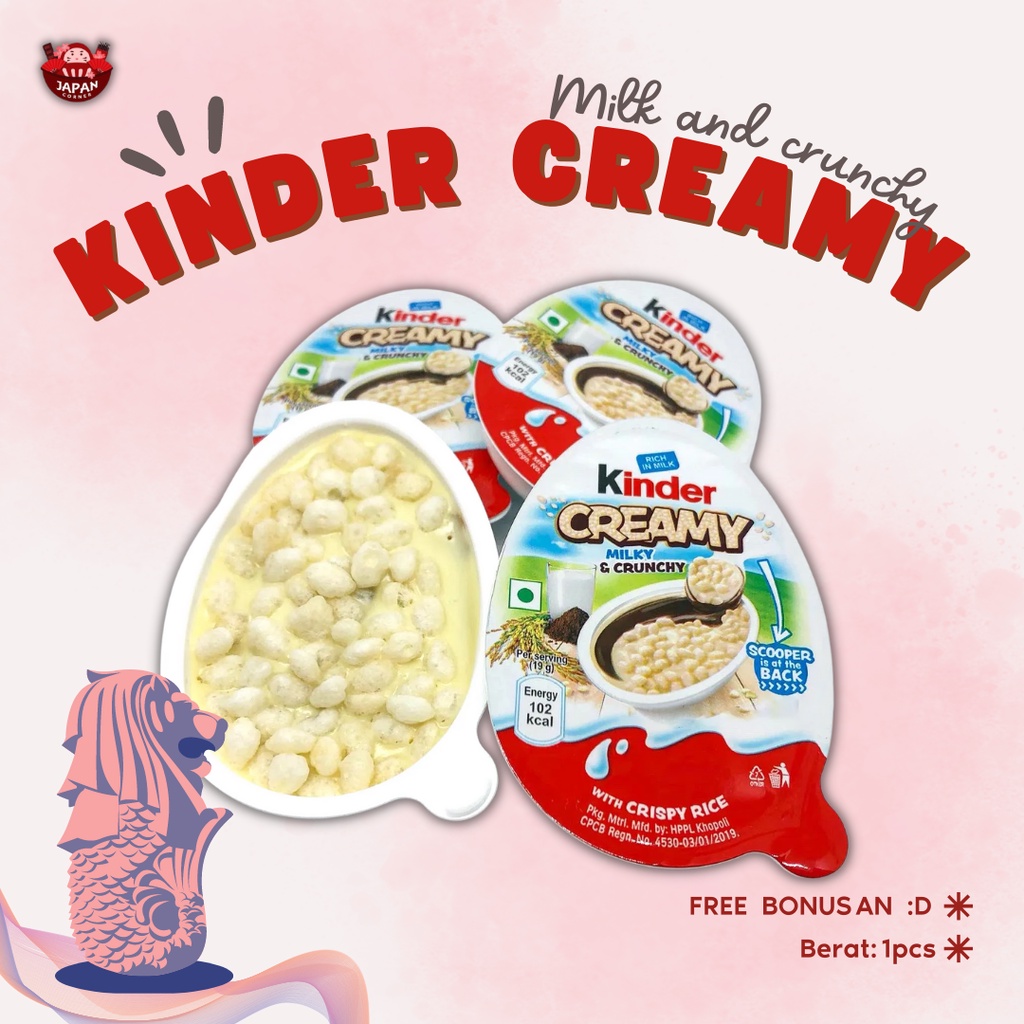 Jual Kinder creamy milky & crunch | Shopee Indonesia
