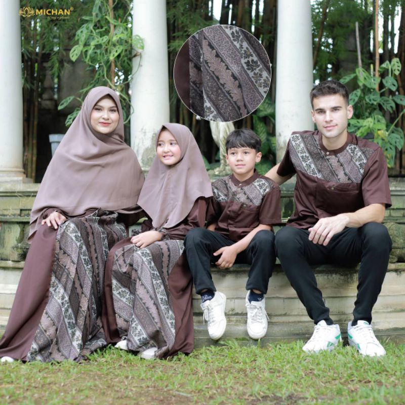 Jual sarimbit hilya brownie by michan hijab,sarimbit keluarga sarimbit ...