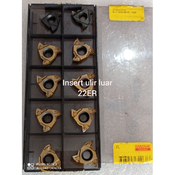 Jual insert drat luar 22ER/insert ulir luar 22ER second mulus | Shopee ...