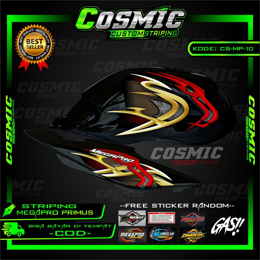 Jual STIKER MEGAPRO HEREX RACING STRIPING DECAL MOTOR MP PRIMUS ...