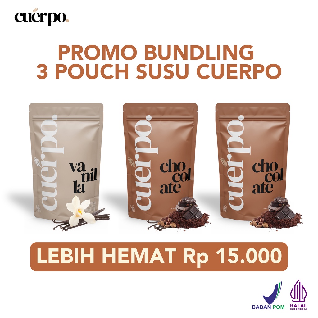 Jual Cuerpo Susu Tinggi Kalori & Protein 960 Gram Bundling 3 Pouch ...