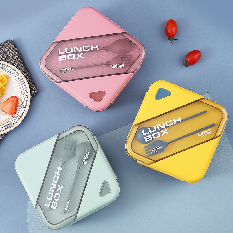 Jual NEW LUNCH BOX YAKADA 2 SEKAT 1000 ML KOTAK MAKAN YAKADA 0340 ...
