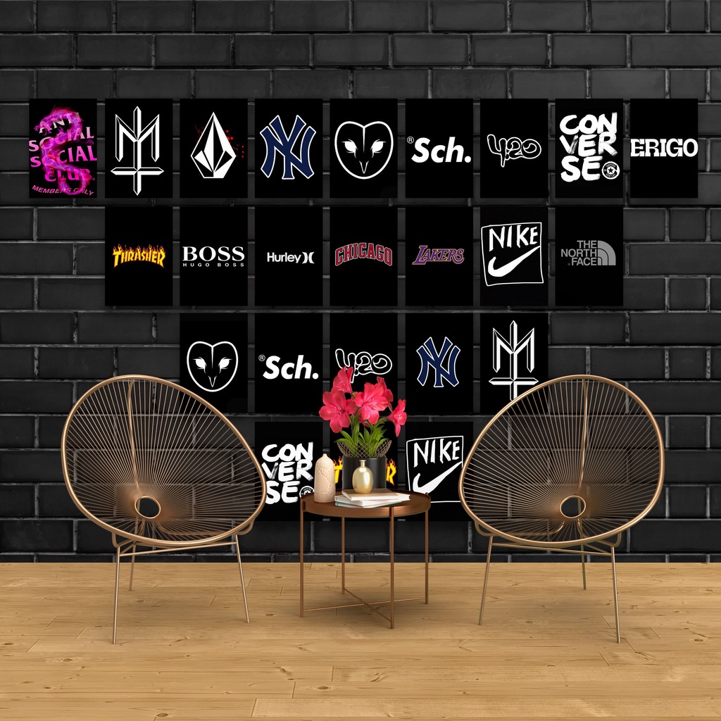 Jual (16Pcs) Poster Aesthetic Logo Distro Ukuran A6 A5 A4 aesthetic ...
