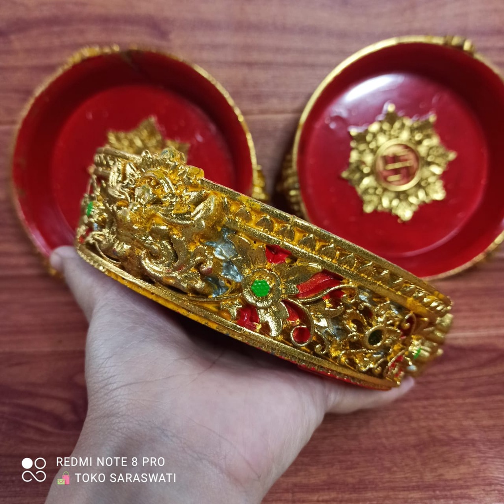 Jual Hiasan Bali Bokor Viber Merah Swastika Asli Bali | Shopee Indonesia