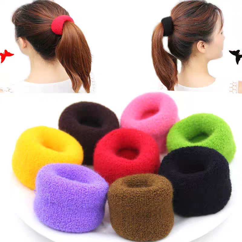 Jual IKAT RAMBUT DONAT BESAR JUMBO KUNCIRAN HIJAB / KUNCIR RAMBUT DONAT ...