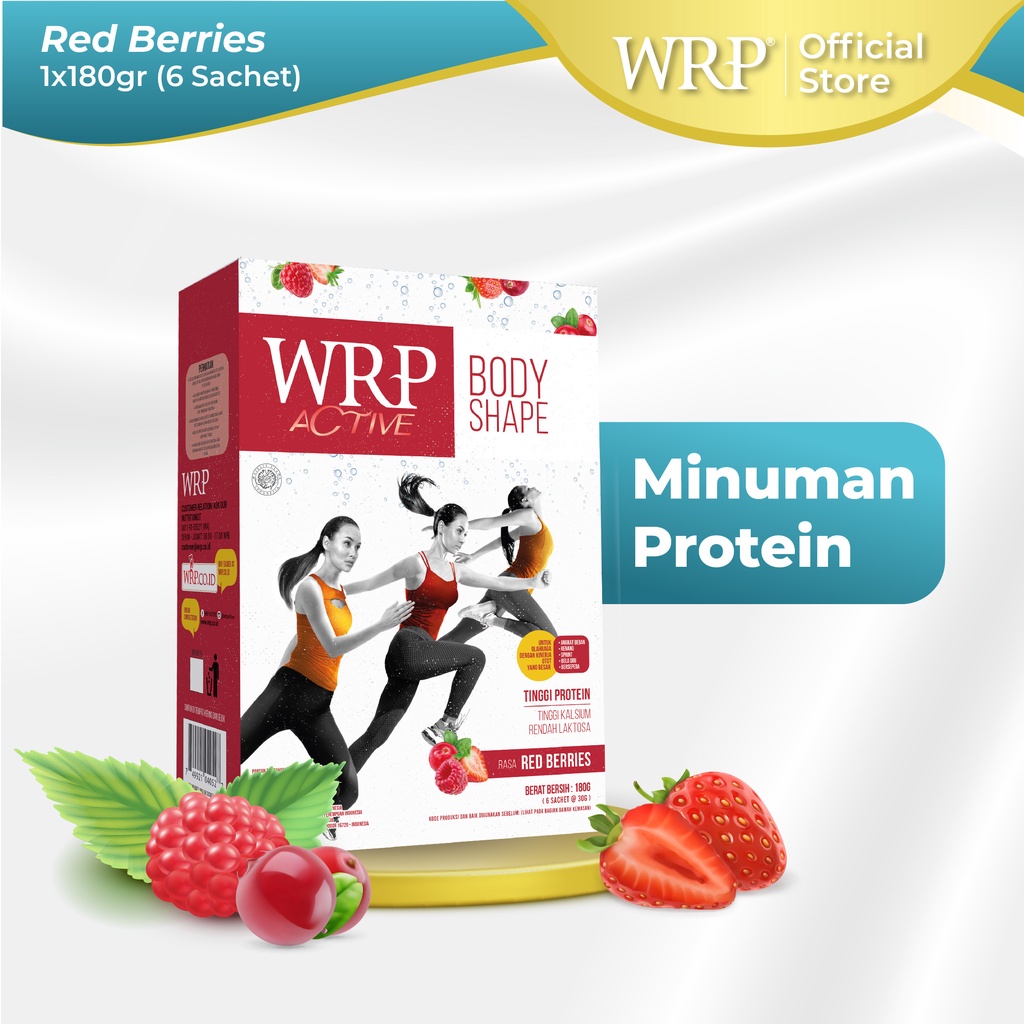 Jual WRP Body Shape Red Berries 180g - Tinggi Protein & Kalsium ...