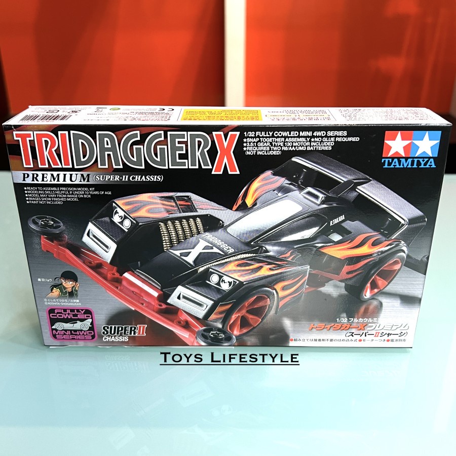 Jual Mainan Rakit Mobil Tamiya Mini 4WD - Tridagger X (ORIGINAL) | Shopee Indonesia