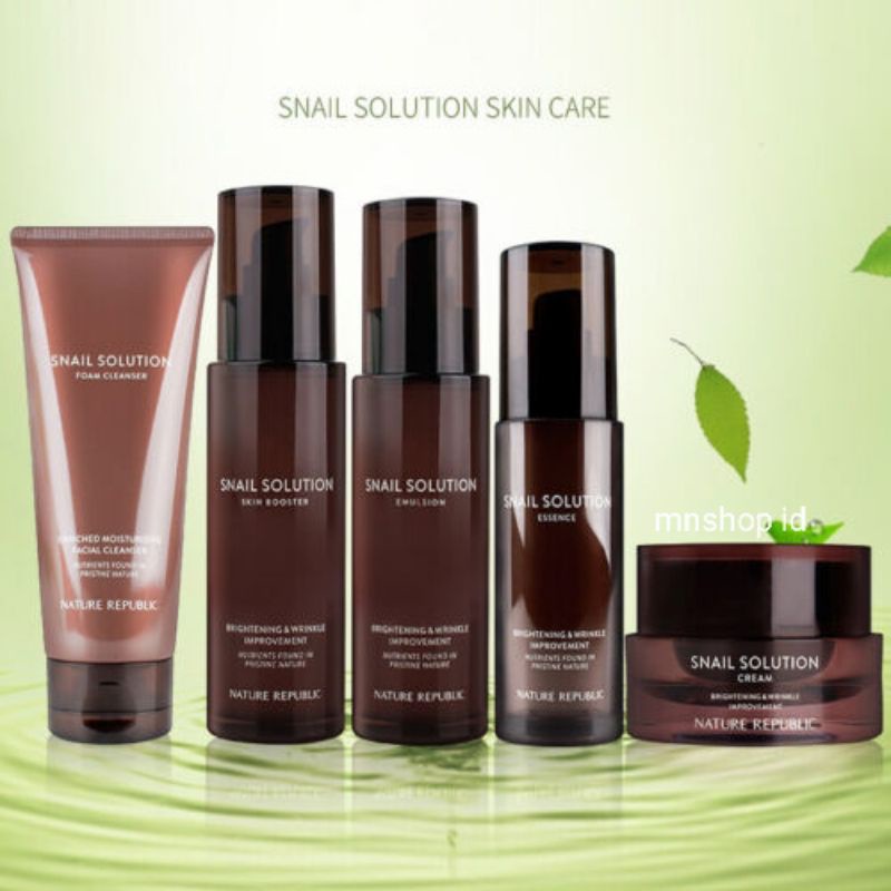 Jual Nature republic snail solution skin booster, emulsion, essence ...