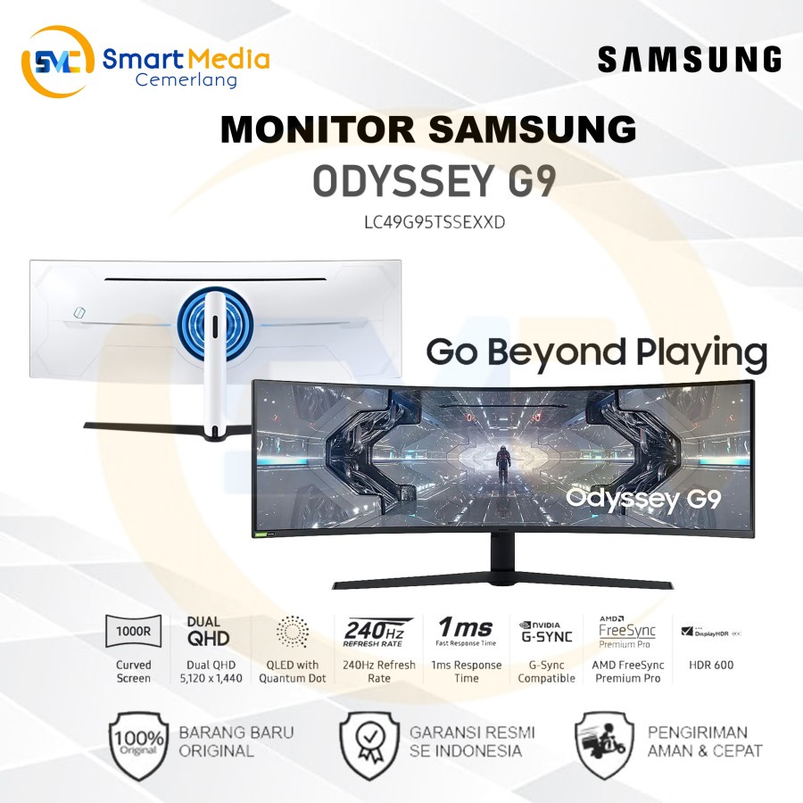 Jual Monitor Samsung 49" inch ODYSSEY G9 Curved LC49G95TSSEXXD | Shopee ...