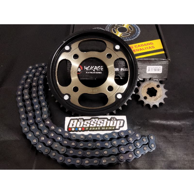 Jual GEAR PAKET SEPUH HKG PLATINUM - MPNEW 42T/14/428H-124L GIR SET Megapro New Cb150 Verza ...