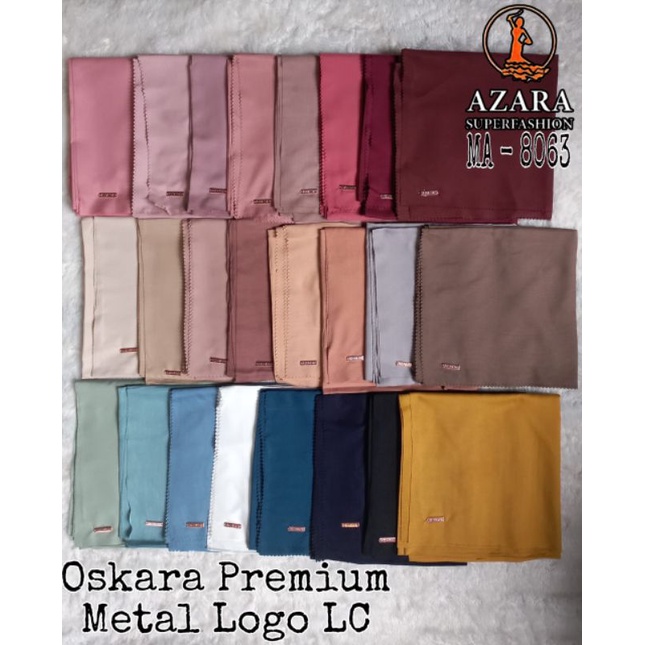 Jual HIJAB SEGI EMPAT OSKARA PREMIUM Lasercut AZARA Logo Metal | Shopee ...