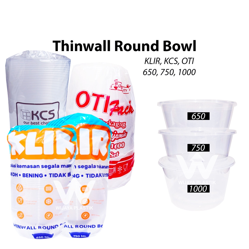 Jual Aneka Thinwall Round Bowl 650 750 1000 ml | 650ml 750ml 1000ml besar klir kcs murah dm ...
