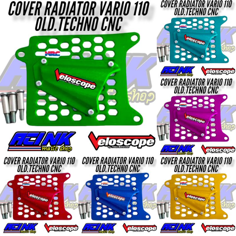 Jual Cover radiator hrc vario 110 cnc vario karbu almunium / tutup ...