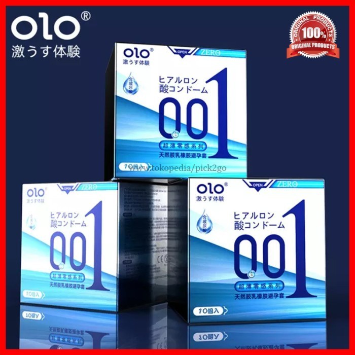 Jual Kondom OLO Ultra thin 001 biru isi 10 pcs / box tipis | Shopee Indonesia