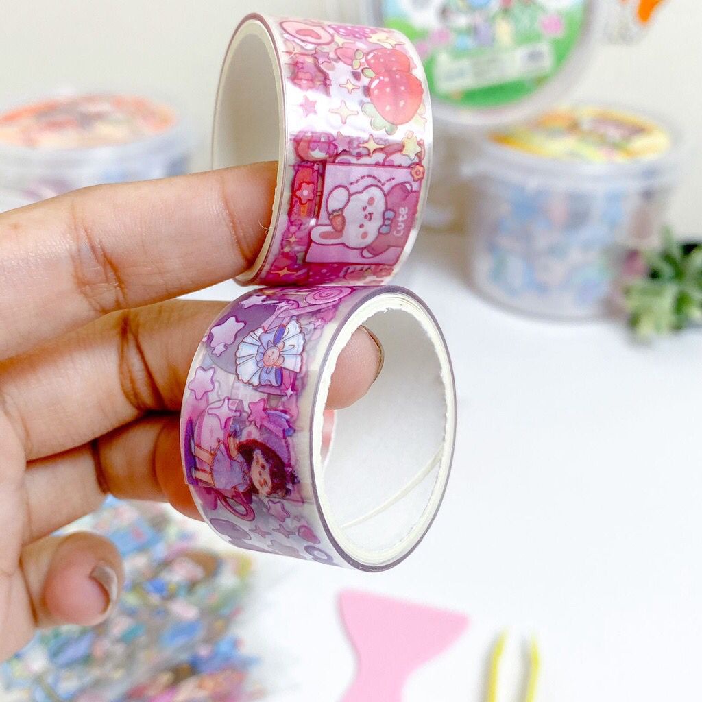 Jual Stiker Bucket Tempelan Ember Bening Plastik Washitape Stiker ...